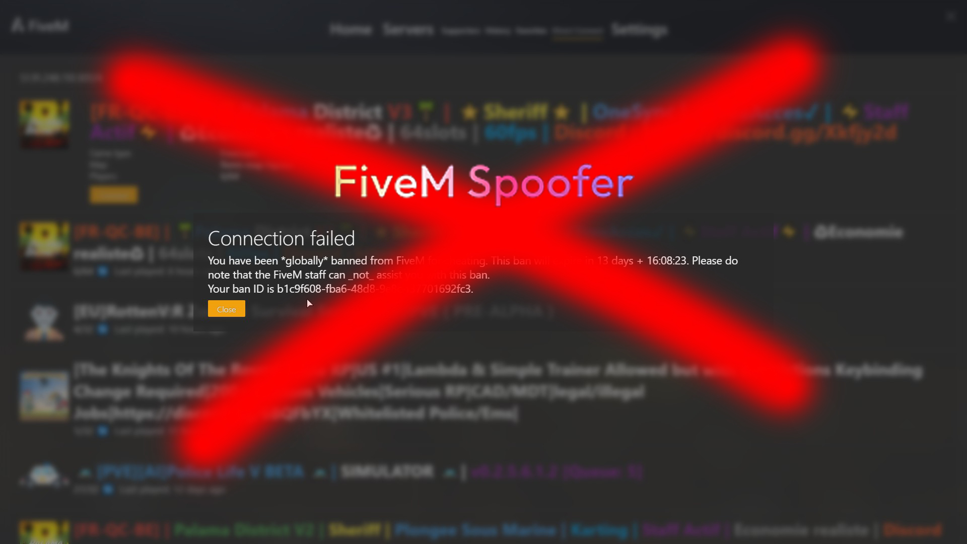 FiveM Spoofer - Remove Global & Server Bans With One Click